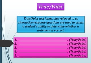 Test Items Based on their Discrimination Power.pptx | Standardized ...