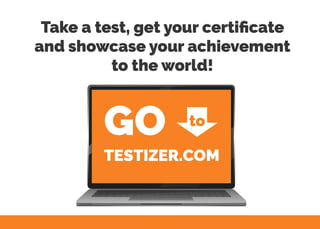 Presentation of TESTIZER company: language and skill tests | PDF