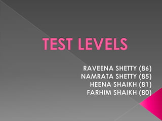 Test levels | PPT