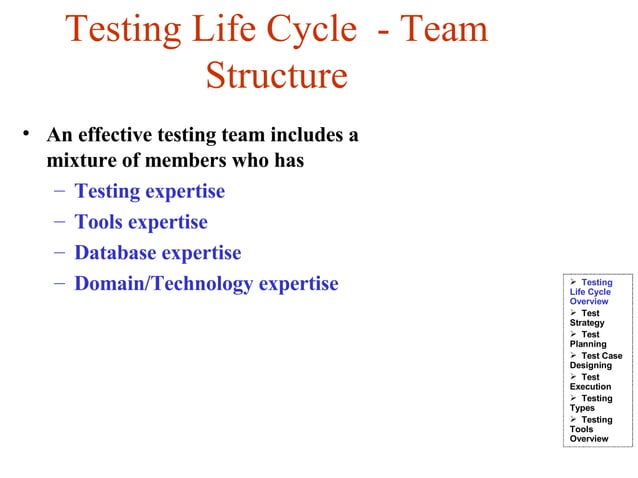 Test Life Cycle