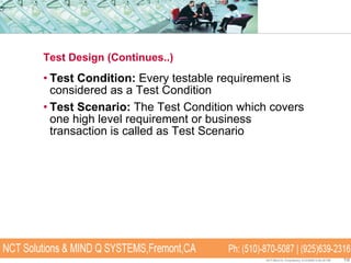 Test Life Cycle - Presentation - Important concepts covered | PDF