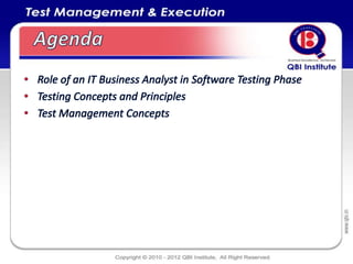 Test Management for IT Business Analysts | PPTX