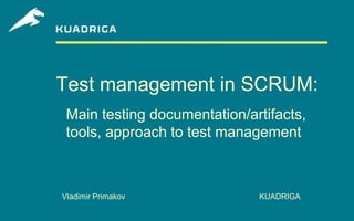 Test management in scrum | PPT