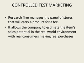 Test marketing techniques | PPTX