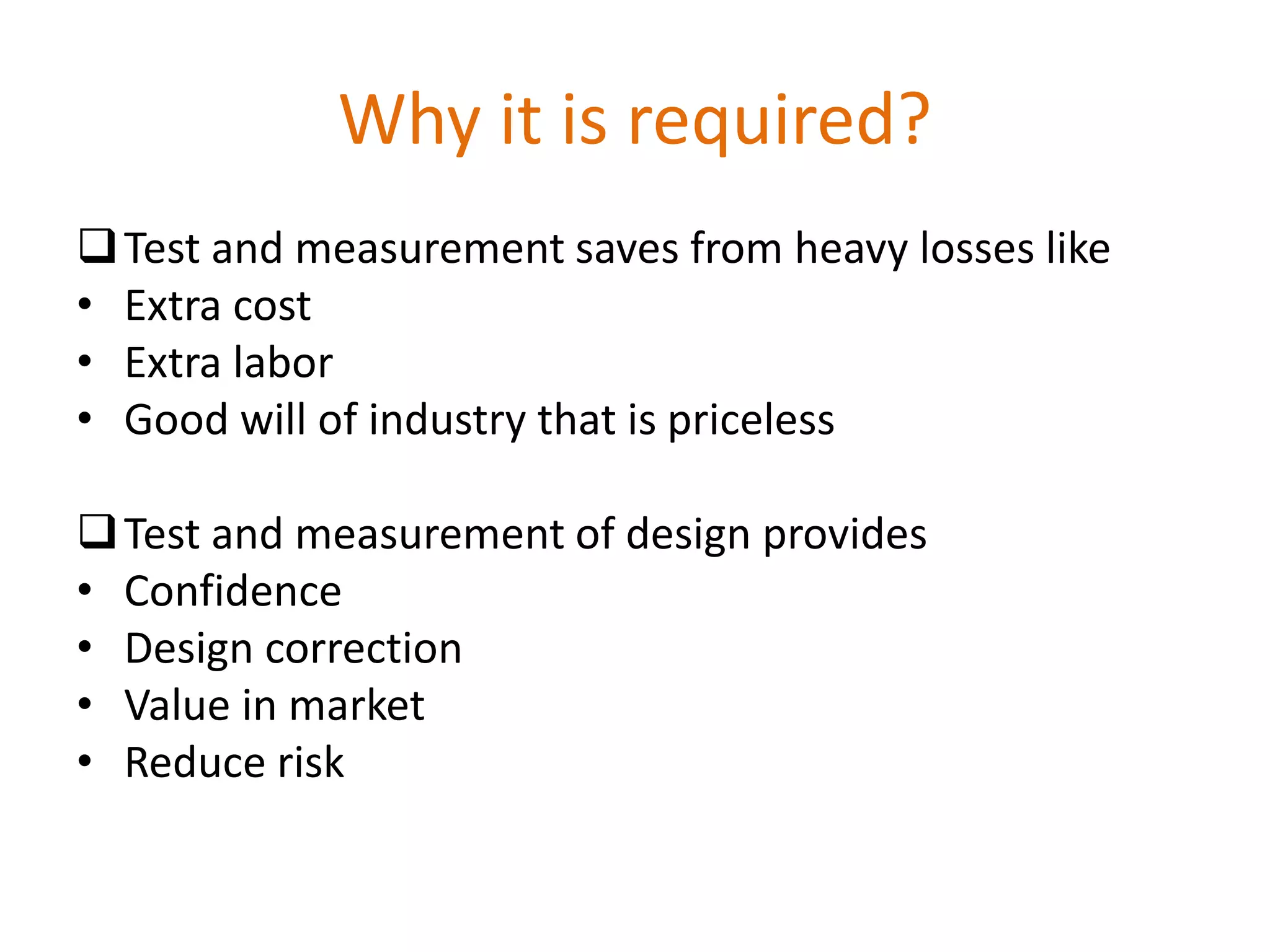 Test & measurement; importance of test and measurement in electronics ...