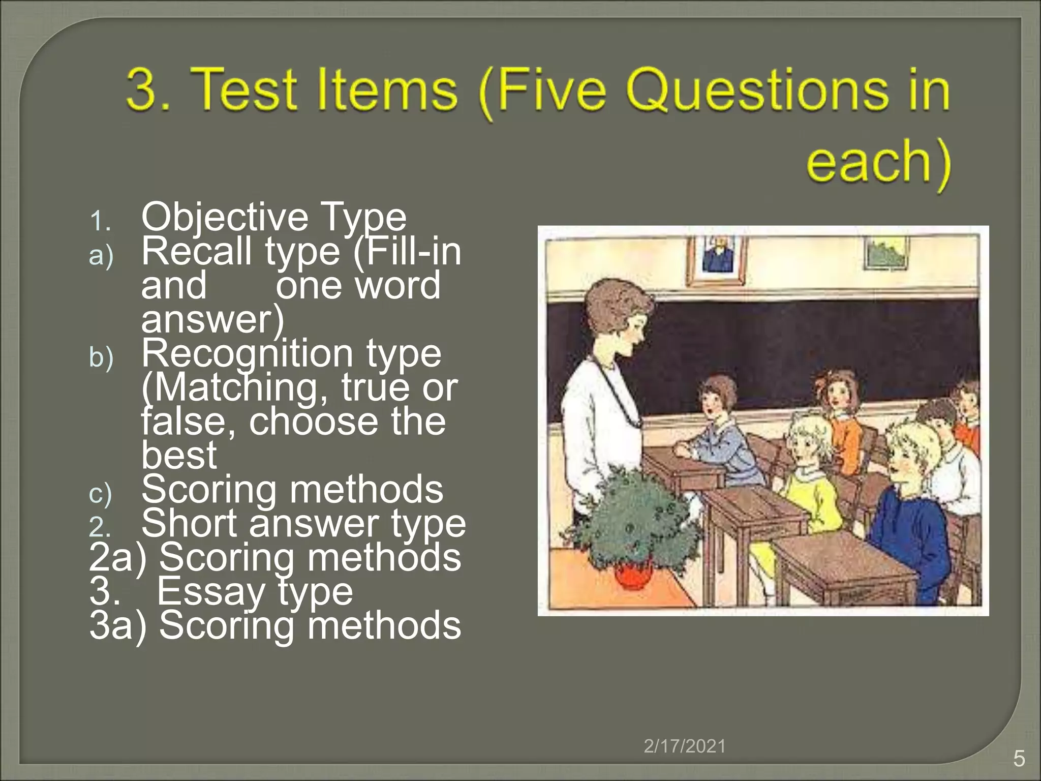 TEST,MEASUREMENT AND EVALUATION RECORD PREPARATION | PPT