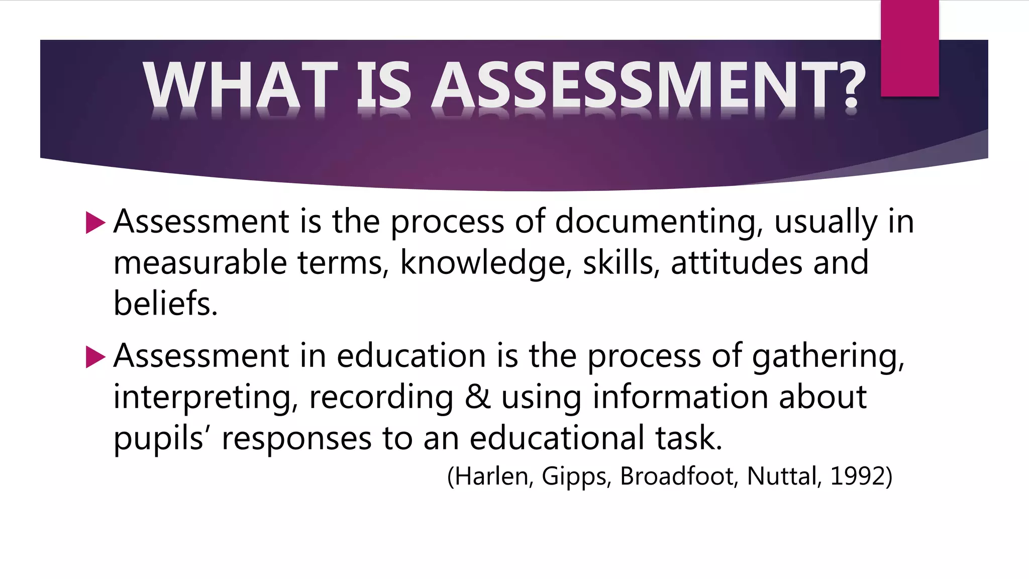 Test, measurement, assessment & evaluation | PPTX