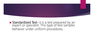 Test, measurement, assessment & evaluation | PPTX