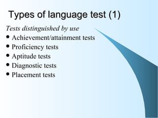 Research Language Testing | PPT