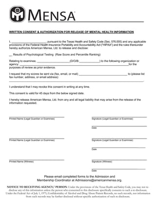 Test MENSA Score Release Authorization Form.pdf