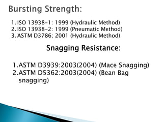 Test Methods for Textile Testing | PDF