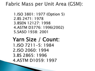 Test Methods for Textile Testing | PDF