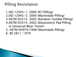 Test Methods for Textile Testing | PDF