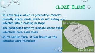 Test method of reading comprehension | PPTX | Standardized Testing ...