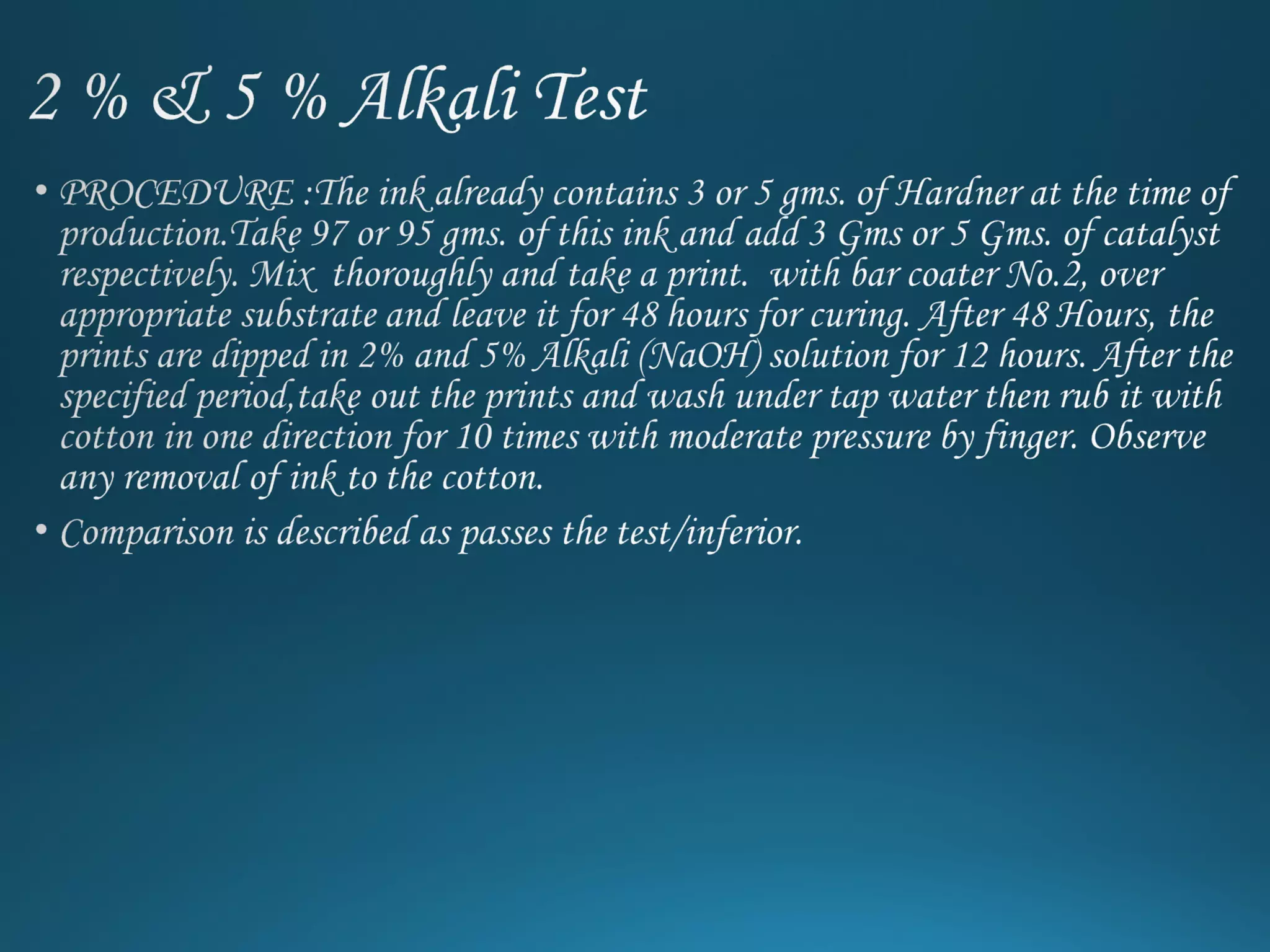 Test methods for ink testing | PPT