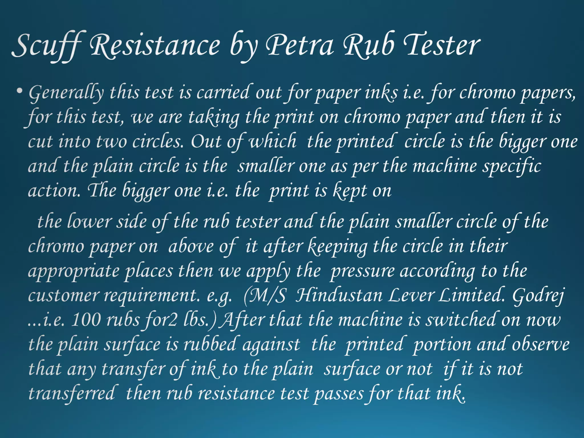 Test methods for ink testing | PPT