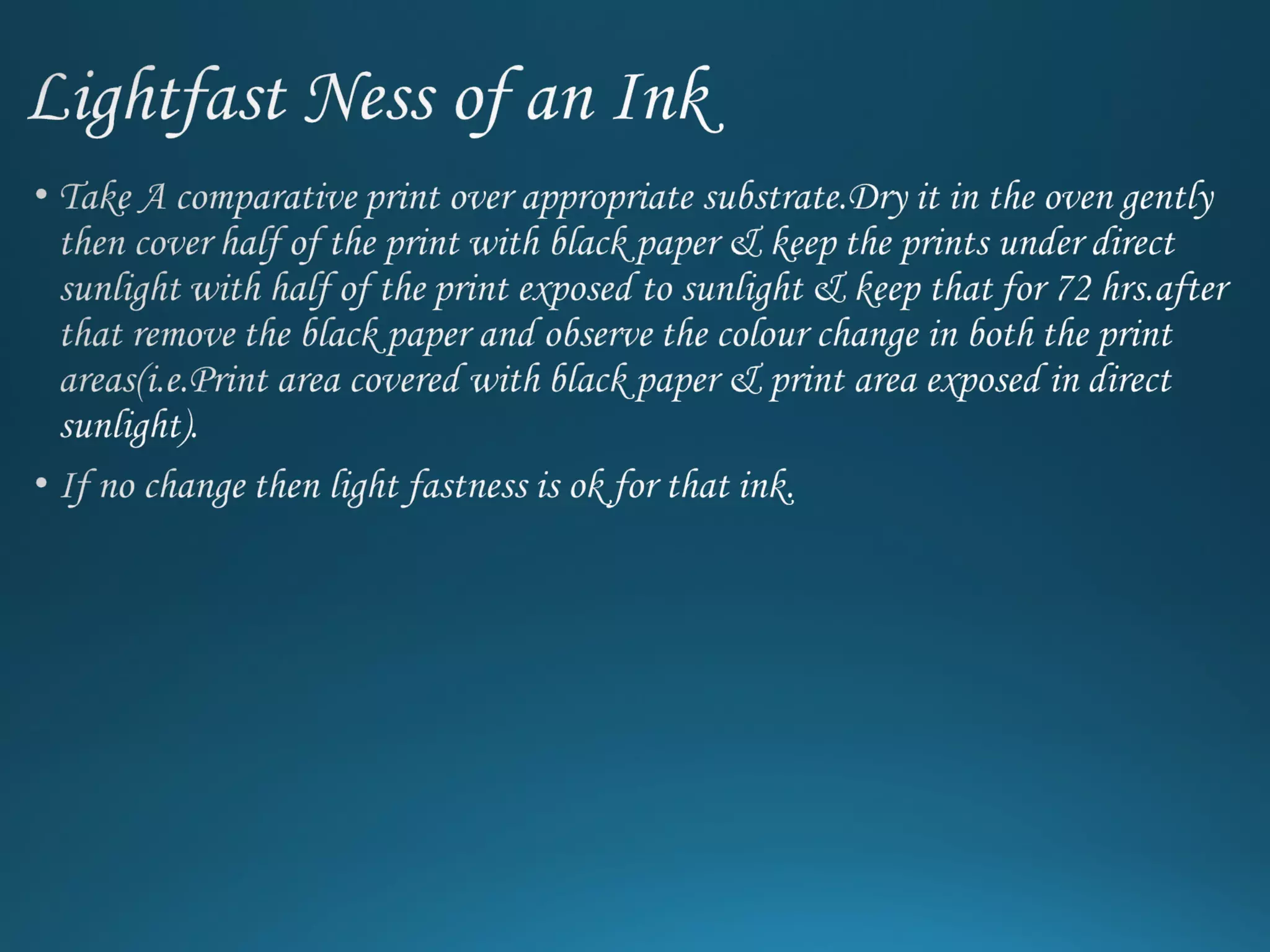 Test methods for ink testing | PPT