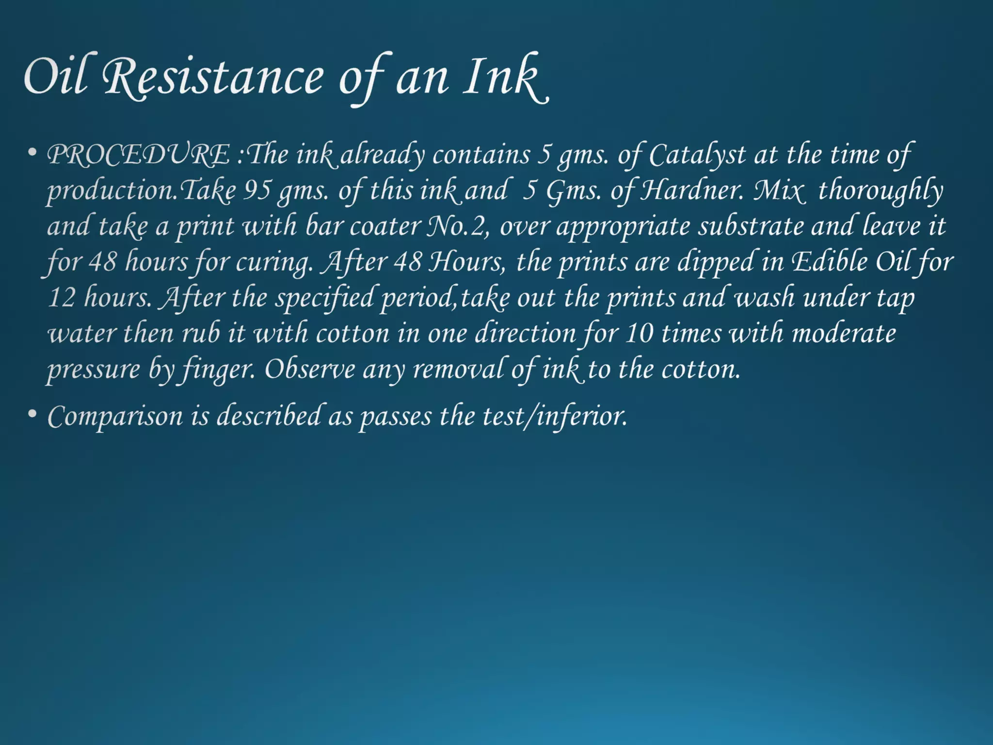 Test methods for ink testing | PPT