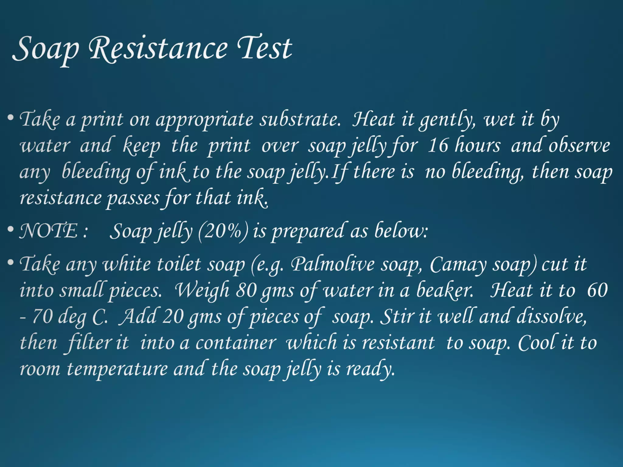 Test methods for ink testing | PPT