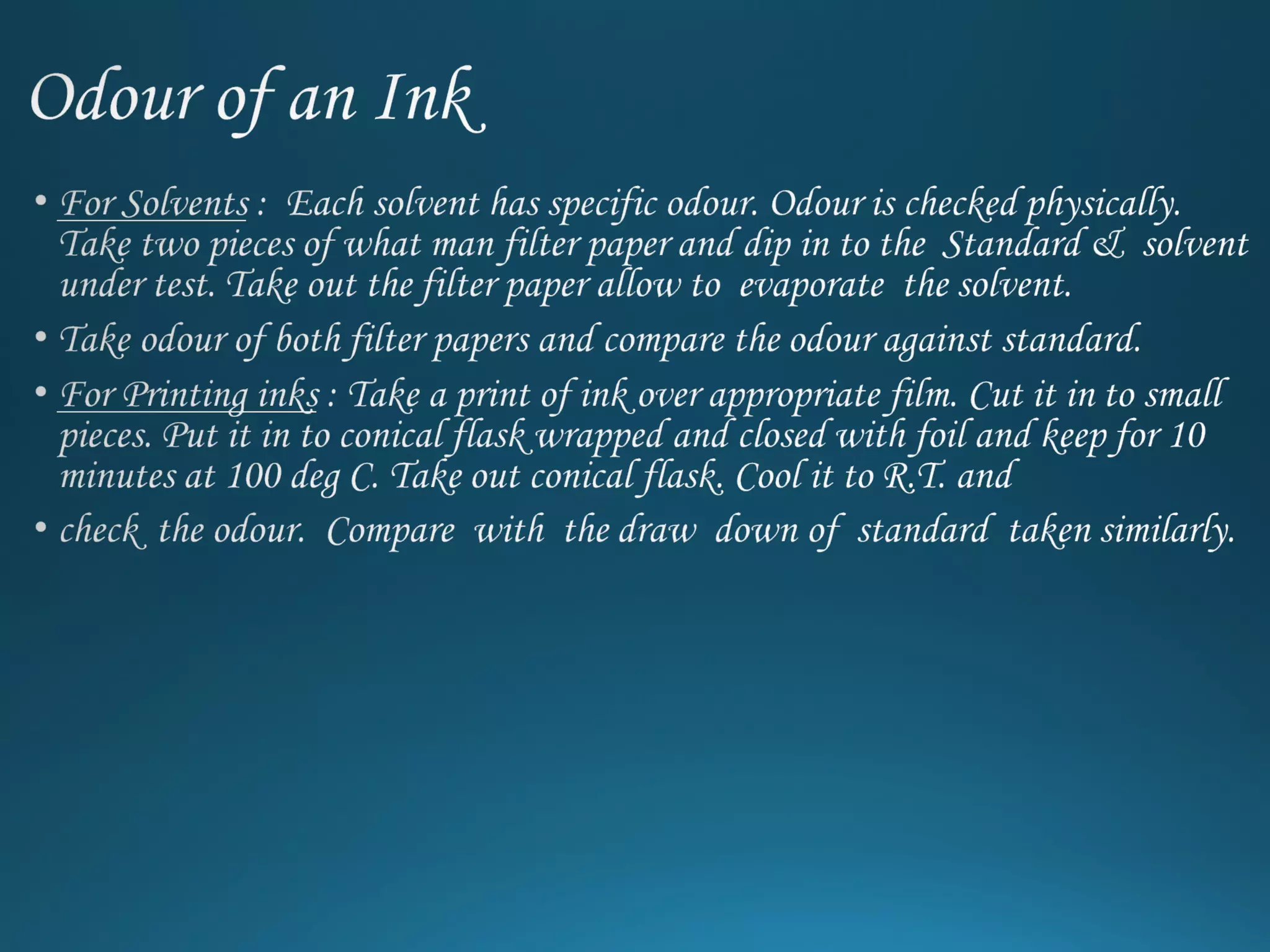 Test methods for ink testing | PPT