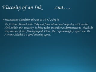 Test methods for ink testing | PPT
