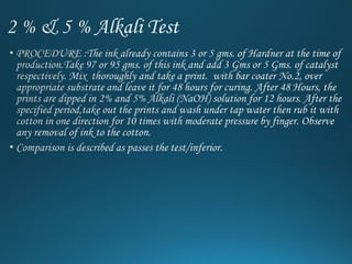 Test methods for ink testing | PPT