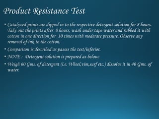 Test methods for ink testing | PPT