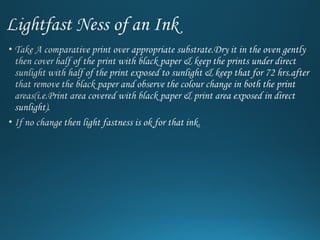 Test methods for ink testing | PPT