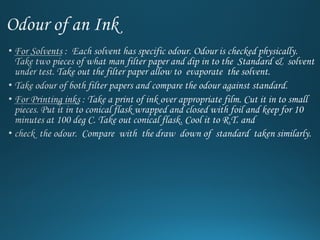 Test methods for ink testing | PPT