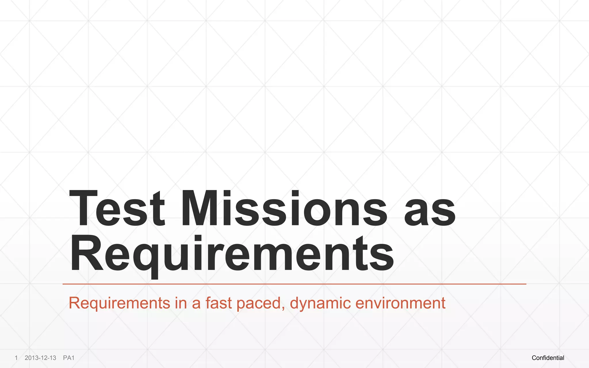 Test Missions as Requirements | PPT
