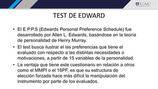 TEST MMPI Y EDWARD.de la carrera de psicologia | PPTX