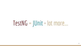 TestNG - The Next Generation of Unit Testing | PPT | Free Download