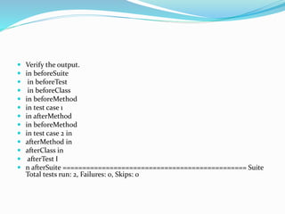Test ng tutorial | PPTX