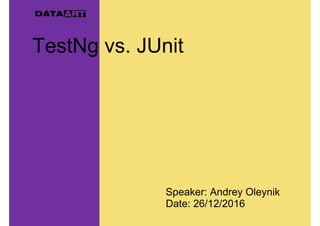 TestNG vs. JUnit4 | PPT