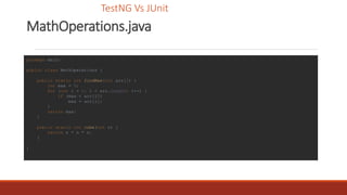TestNG vs Junit | PPTX
