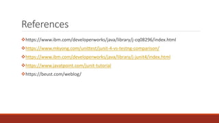 TestNG vs Junit | PPTX