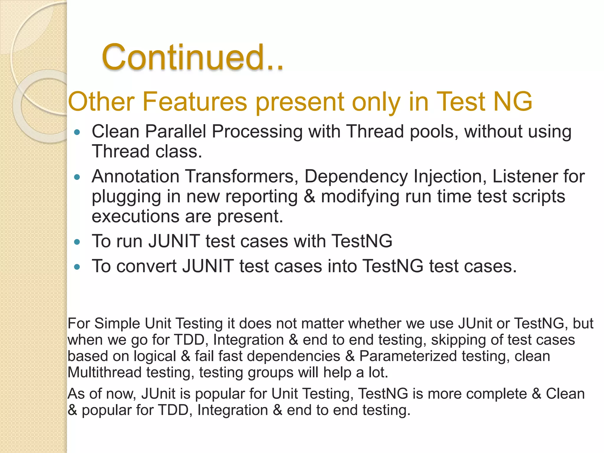 Test NG Framework Complete Walk Through | PPTX