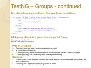 Test NG Framework Complete Walk Through | PPTX