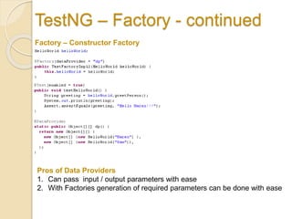 Test NG Framework Complete Walk Through | PPTX | Programming Languages ...