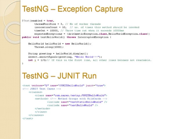 Test Ng Framework Complete Walk Through Pptx Programming Languages Computing