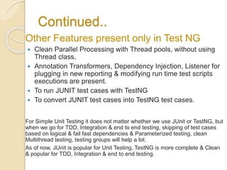 Test NG Framework Complete Walk Through | PPTX