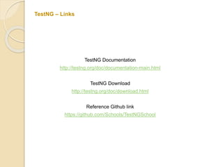 Test NG Framework Complete Walk Through | PPTX