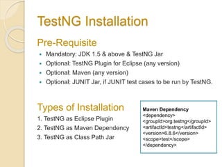 Test NG Framework Complete Walk Through | PPTX