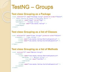 Test NG Framework Complete Walk Through | PPTX