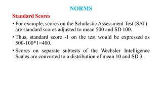 Test norms.pptx | Standardized Testing | Educational Assessment