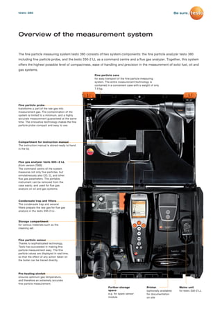 Hướng dẫn sử dụng máy đo hạt bụi Testo 380 | PDF