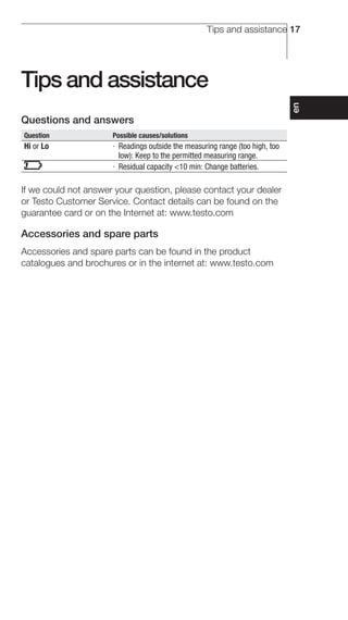 Hướng dẫn sử dụng Testo 511 | PDF