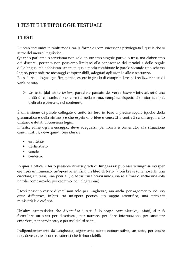 Testo e-tipologie-testuali | PDF