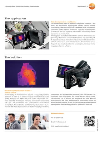 Testo thermography of micro electronics | PDF