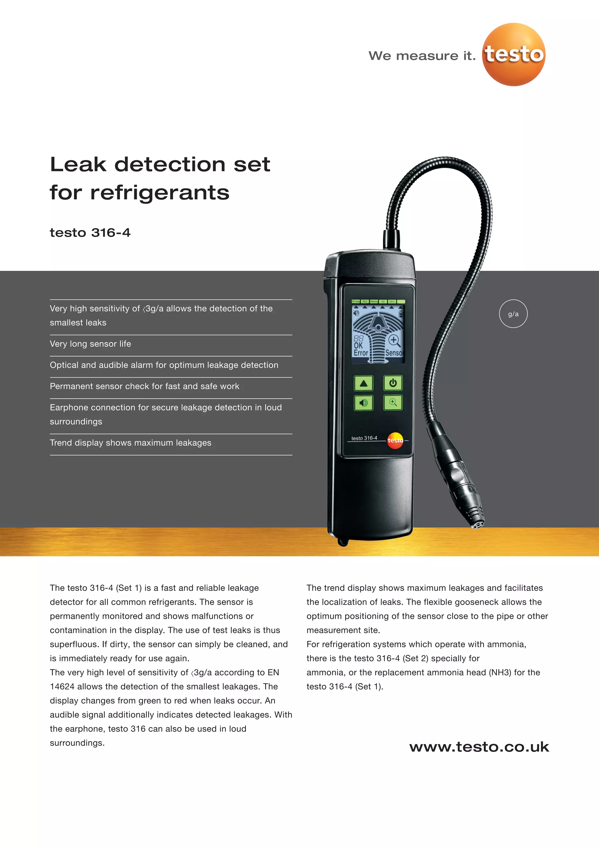 Testo 316 4 datasheet 2012 | PDF